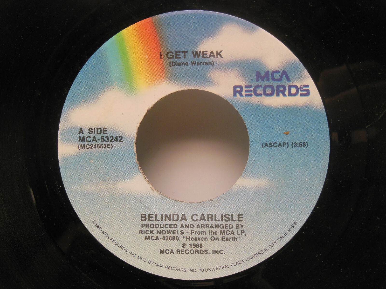 BRENDA CARLISLE: I GET WEAK / SHOULD I LET YOU IN. 45 RPM, VG+ | eBay