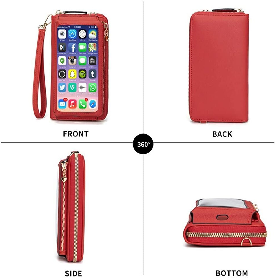 Cell Phone Purse with Touch Screen Women Crossbody Shoulder Bags ...
