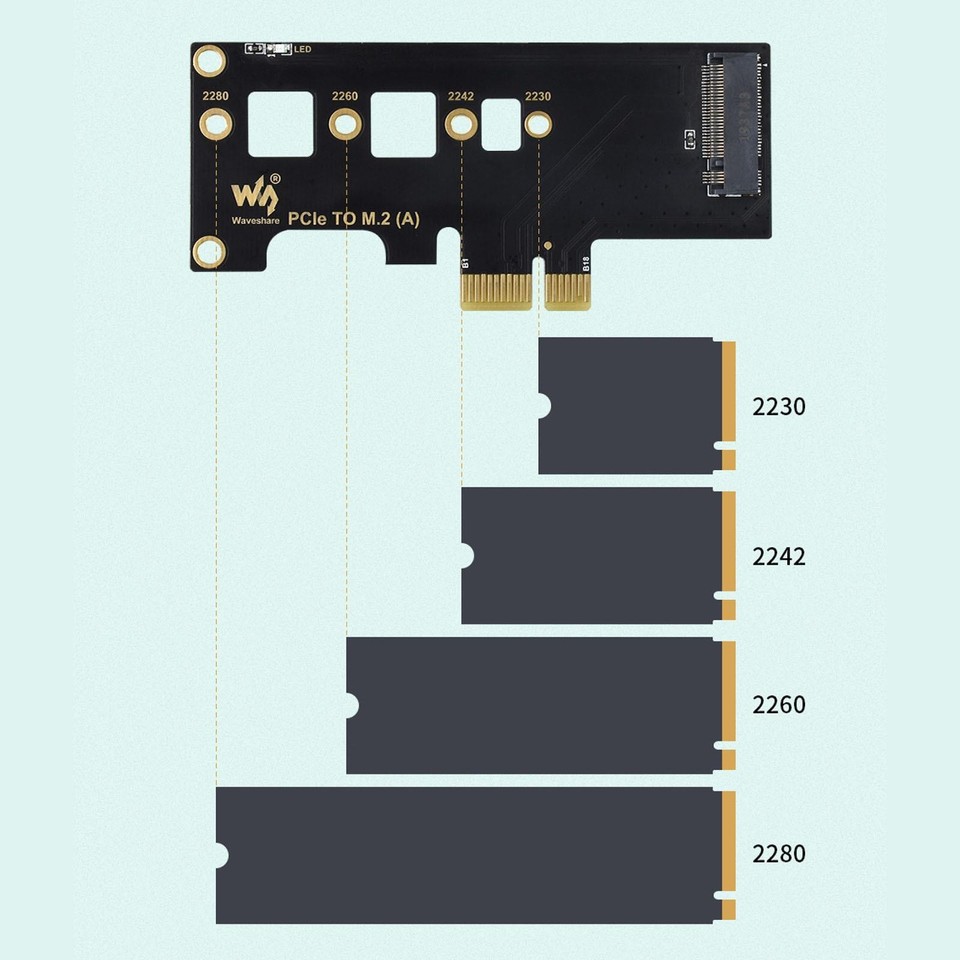 CM4 PCIe to M.2 Adapter Card Hard Drive For for Raspberry Pi Compute ...