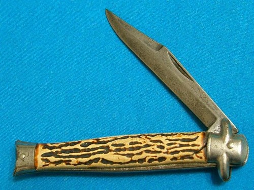 VINTAGE COLONIAL USA FISHTAIL BOWTIE FOLDING HUNTER KNIFE KNIVES ...