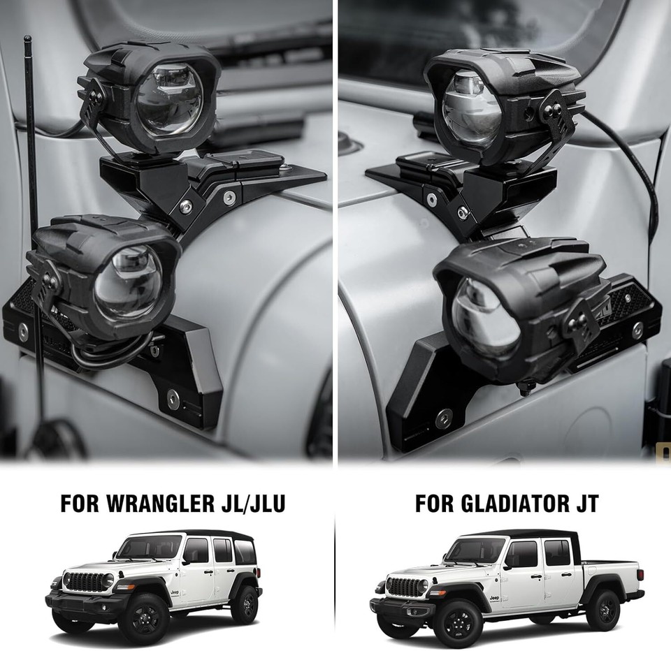 OMU A-Pillar Light Mounting System Bracket For 2018-2024 Jeep Wrangler JL & JT | eBay