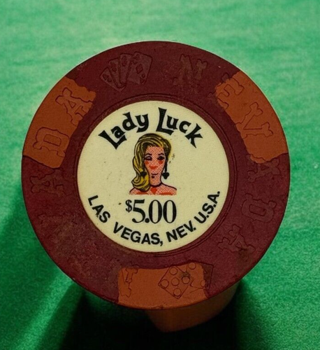 Lady Luck Casino Las Vegas Nevada $5 Chip 1972 | eBay