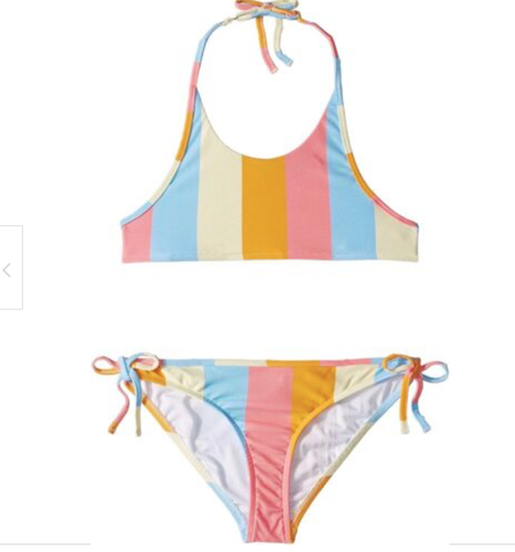 Milly Minis Girl's Halter Bikini Set Swimwear Multi Color Sz 12 | eBay