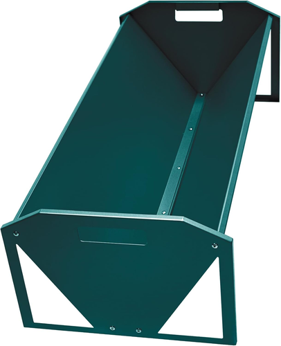 Portable 45" Long Galvanized Steel Livestock Feeding Trough, Heavy Duty ...