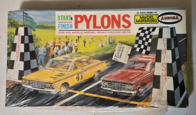 AURORA Model Motoring 1450-100 Start Finish Pylons for HO Scale Slot ...