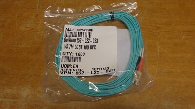 Quiktron VS 7m LC ST 10G DPX PVC Fiber Patch Cable 852-L22-023 7 Meter ...
