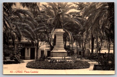 Postcard International Cadiz Adalusia Spain Plaza Castelar | eBay
