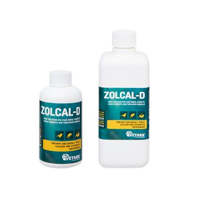 Zolcal-D Liquid Calcium & D3 Supplement Cage Birds Ferrets Rodents ...