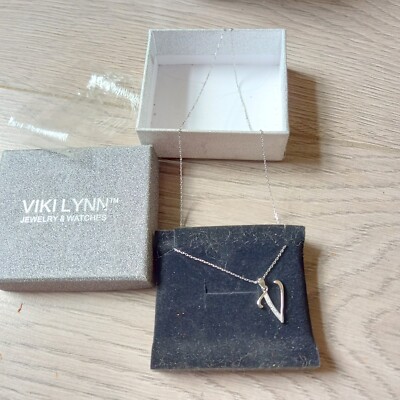 Sterling Silver, letter: "V" Necklace BNIB by Viki Lynn Forever Love ...