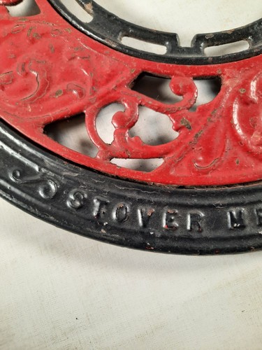 Antique IDEAL STOVER MFG Round 15 3/4" Cast Iron Heat Grate Register ...