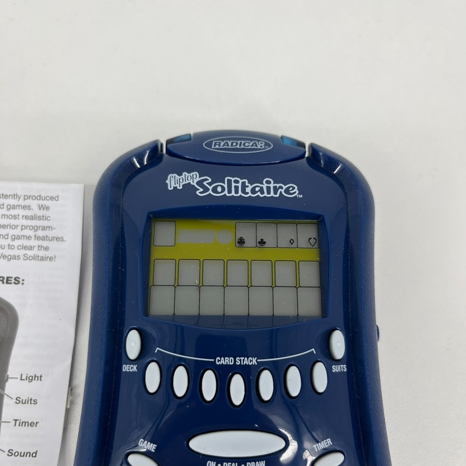 Radica 2006 Flip Top Lighted Solitaire Handheld Electronic Game Tested ...