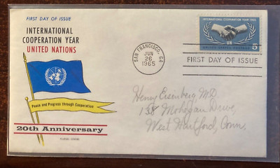 #1266 International Cooperation Year, Fluegel Cachet, addressed | eBay