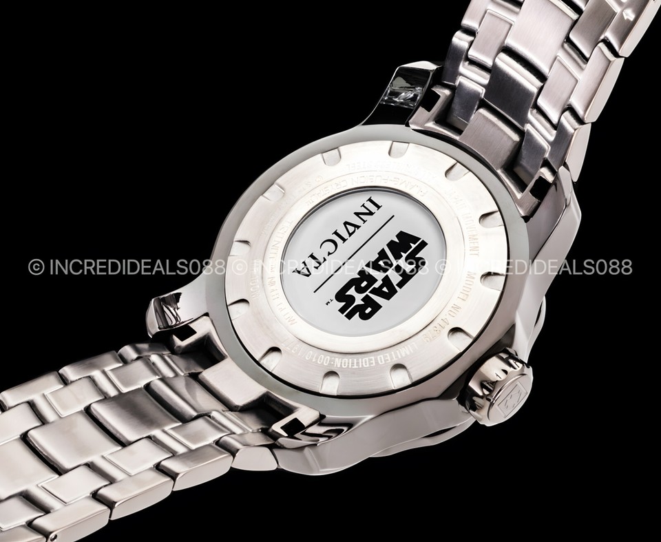 Invicta Mens STAR WARS BO KATAN Blue Gun Metal Dial Ltd Ed 48mm ...