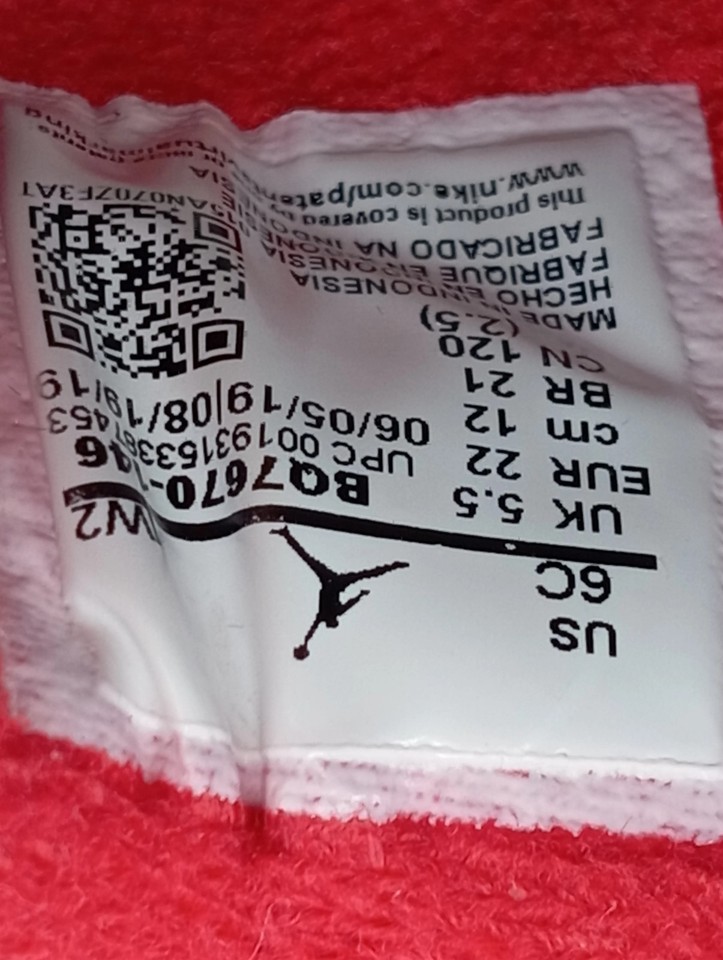 NIKE Jordan Baskets Basses Enfant Multicolore Sport (EU 22) | eBay