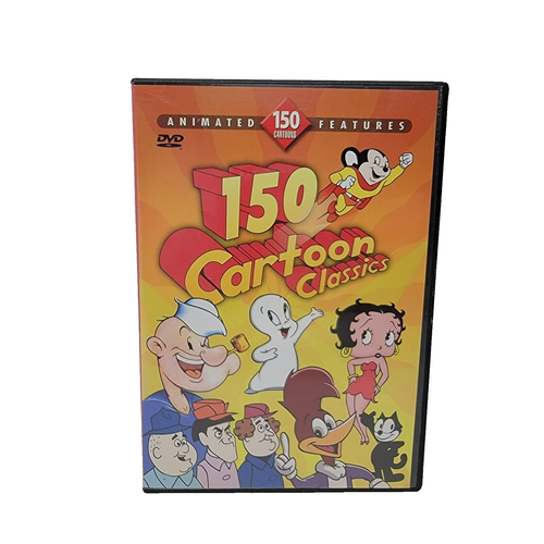 150 Cartoon Classics (DVD, 2008, 3-Disc Set) Popeye Betty Boop Tested ...