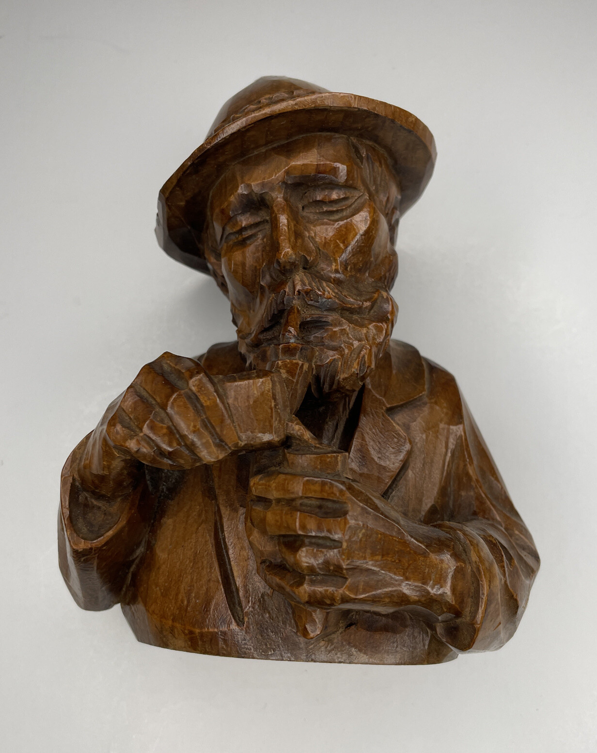 Vintage 1960’s Hand-carved German Oberammergau“Old Man W/Pipe” | eBay