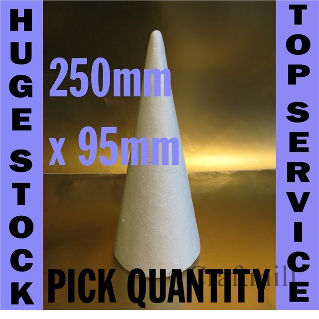 Extra Large Styrofoam Cones 10 Solid Polystyrene Styrofoam 2XL Large