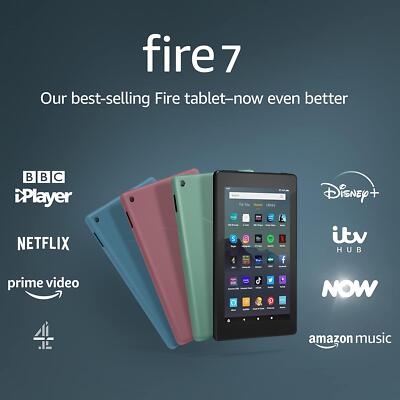 AMAZON FIRE 7 TABLET 9TH GENERATION 16GB WI-FI ALEXA 7 INCH DISPLAY ...