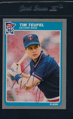 1985 Fleer #290 Tim Teufel Twins Signed Auto *28912 | eBay