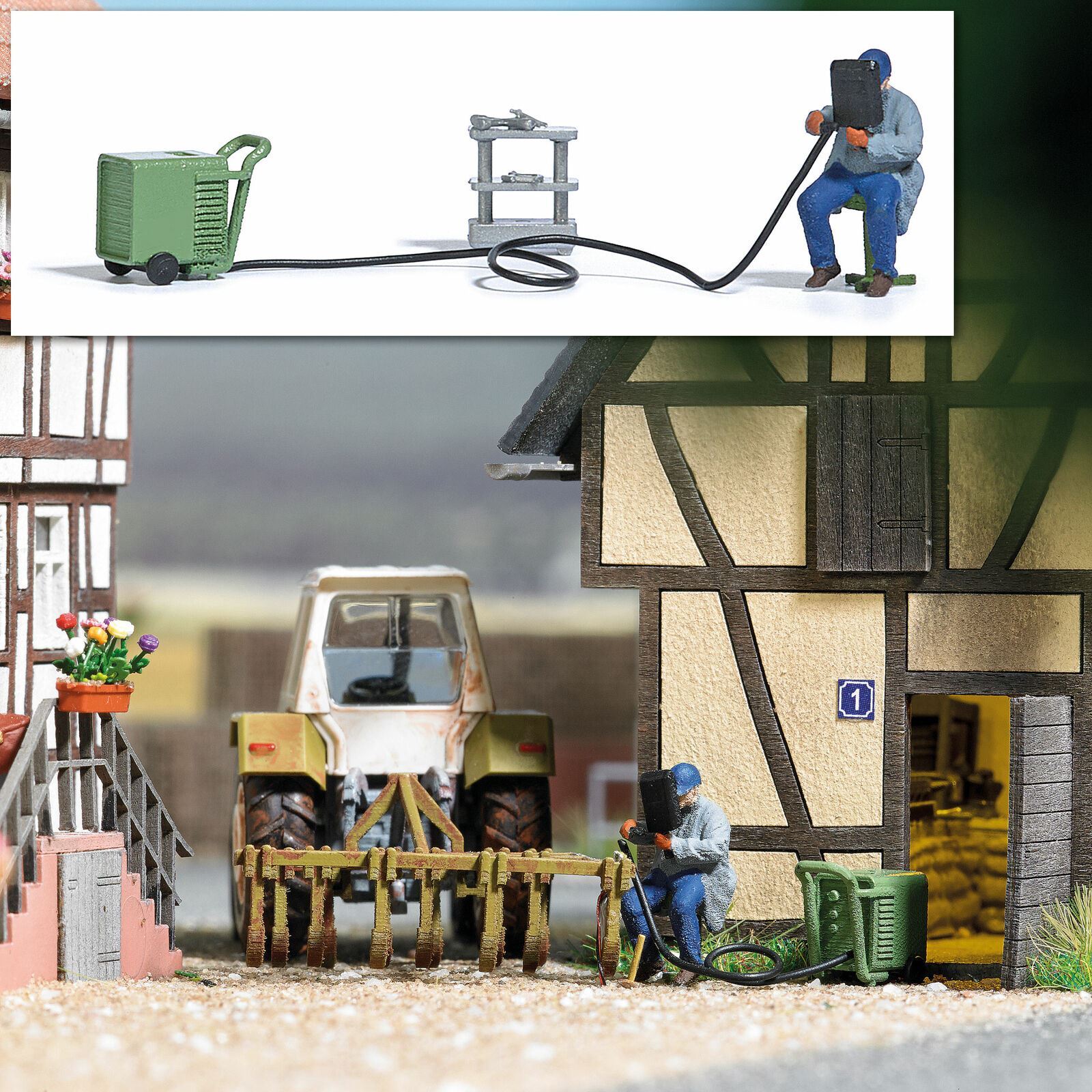 Electric Welding Machine HO Gauge figures Busch 7810 | eBay