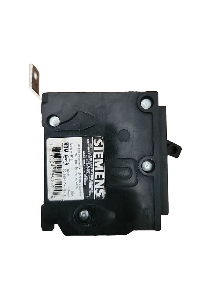 Siemens B120 Circuit Breaker 20A 1P 120/240 VAC, BL120 | eBay
