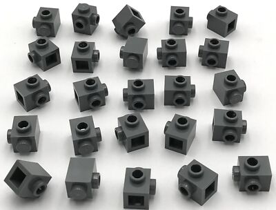 Lego 25 New Dark Bluish Gray Bricks Modified 1 x 1 Stud with Stud on 2 ...