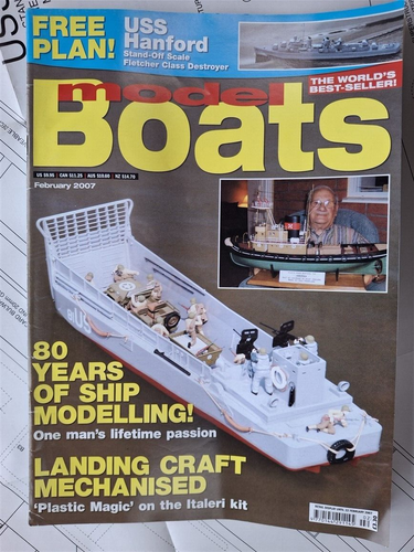 Model Boats Plan USS Hanford by Glynn Guest & Mag February 2007 Vol.57 ...