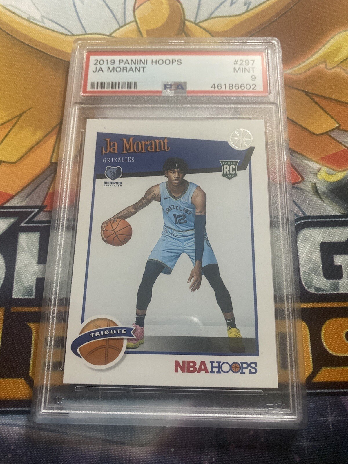 2019-20 NBA Hoops JA MORANT RC #297 TRIBUTE Rookie MINT PSA 9 MEMPHIS ...