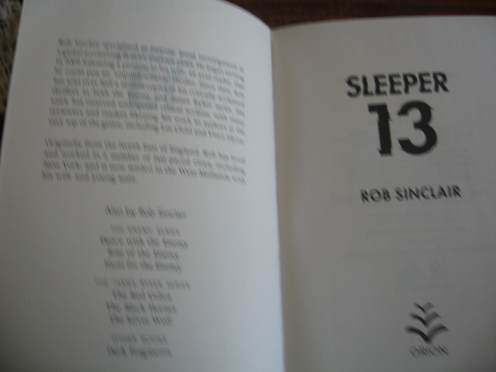 SLEEPER 13 by ROB SINCLAIR MUST- READ THRILLER EXCON PUB 2018 | eBay ...