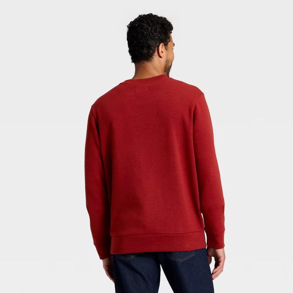 Men's Every Wear Fleece Crew Sweatshirt - Goodfellow & Co Dark Red | eBay
