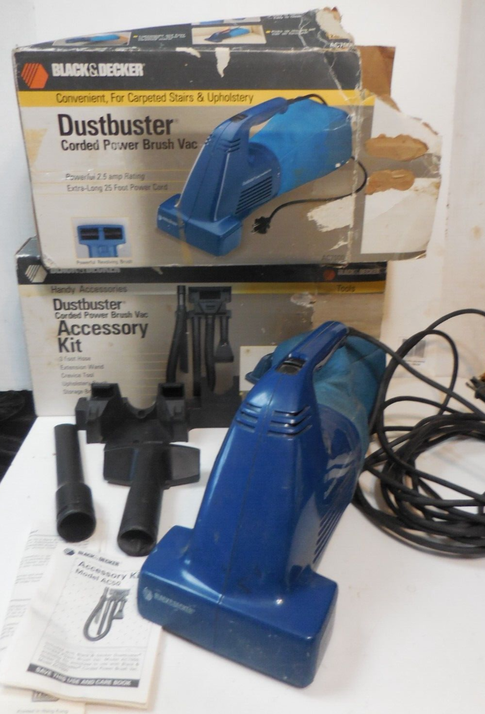 Black & Decker AC7000 Corded Handheld Vac w/ Power Brush +Accessories ...