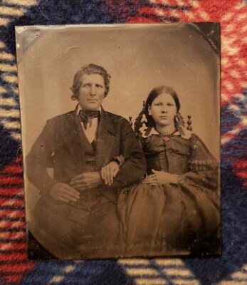Tintype of 1860s Victorian Couple. Husband and Wife. Beautiful Couple ...