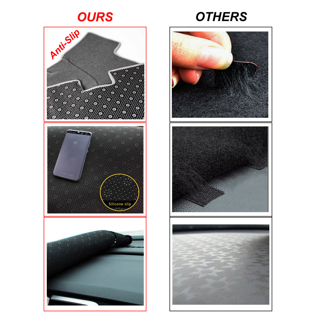 Car Dashmat Dash Mat For Toyota Camry 2007-2011 Dashboard Cover Pad Non ...