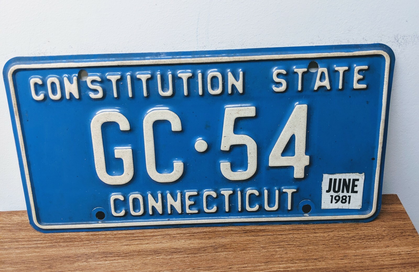 Vintage Vanity Used License Plate GC 54 Connecticut CT 1981 Great ...