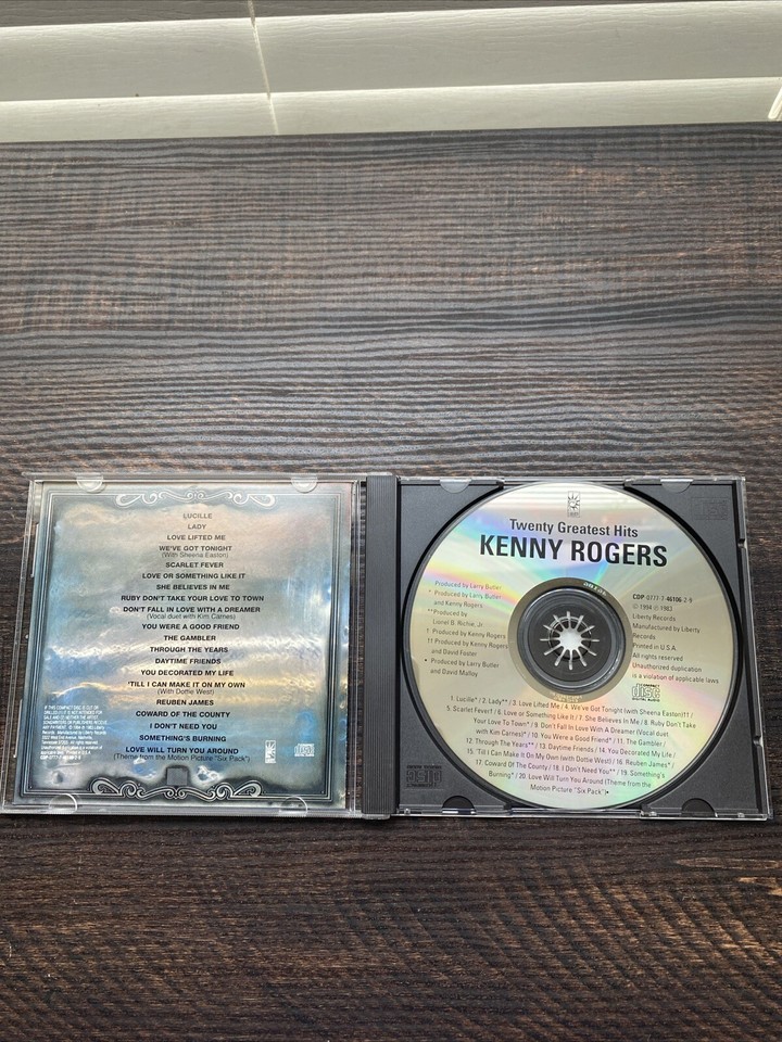 Kenny Rogers: Twenty Greatest Hits - Audio CD By Kenny Rogers - Tested ...