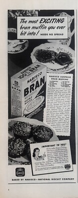 1944 Bran Muffin Mix Vintage Print Ad, WWII Era Food Advertisement | eBay