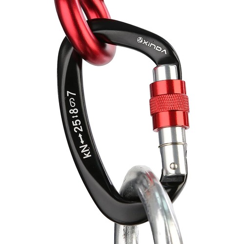 Screwgate Locking Carabiner Clip Professional Rock Climbing Carabiner ...