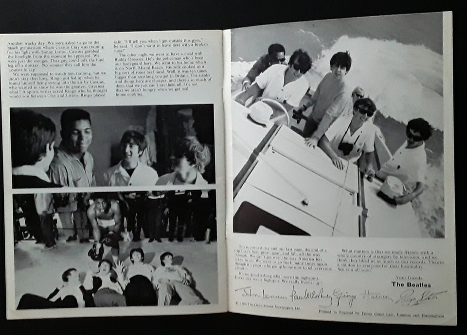 Beatles In America Magazine Daily Mirror Printed In UK Color B&W Photos ...