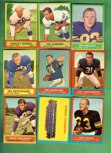1963 TOPPS FOOTBALL - LOT OF 16 DIFFERENT - NEAR MINT | eBay