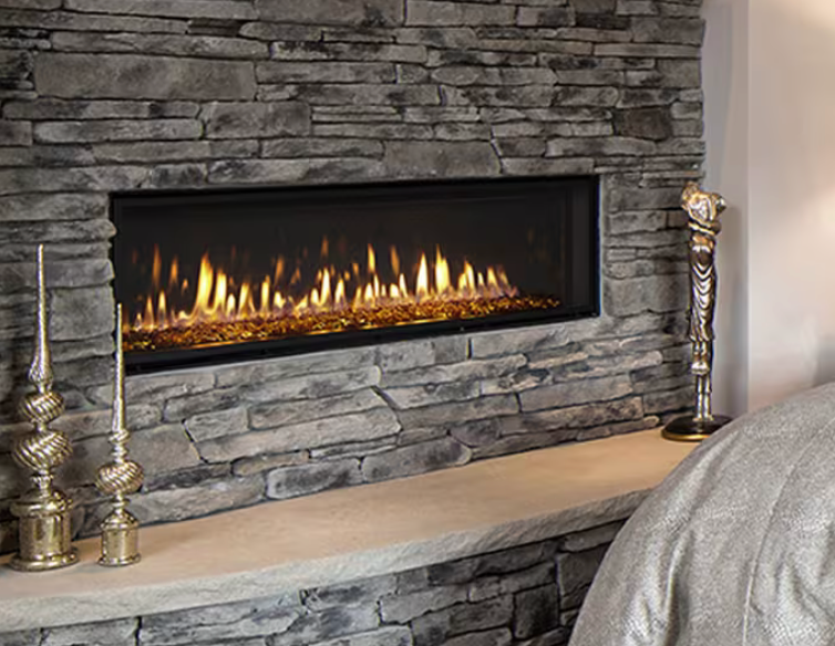Heat n Glo 36" Mezzo Top Direct Vent Linear Fireplace, Intellfire, NG ...