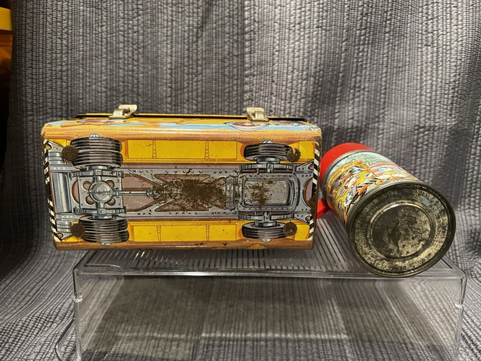 Vintage 1960s Walt Disney School Bus Lunch Box w/ Thermos - Mickey ...
