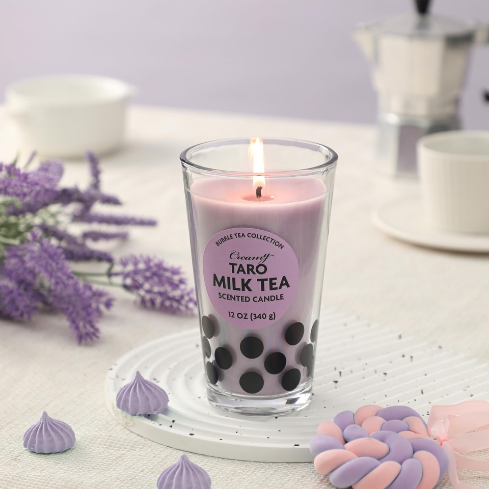 Boba Tea Candle,Taro Boba Tea Scented Candle,Bubble Candle,Valentines ...