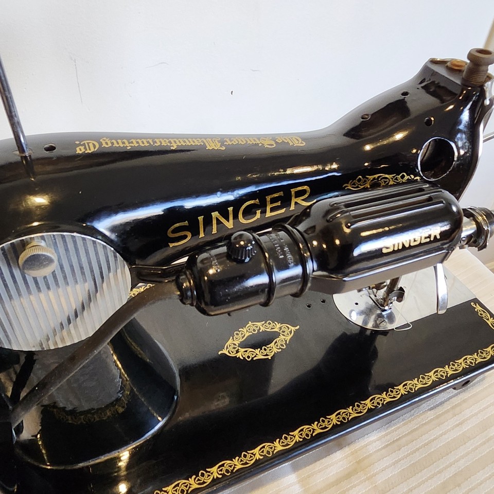 Stunning Condition 1948 Singer Sewing Machine 15-91 Potted Motor Fully ...