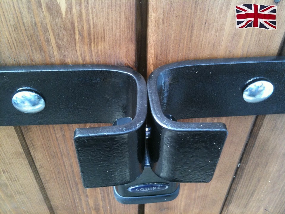 Security hasp and staple lock, padlock protection, unlike normal hasp ...