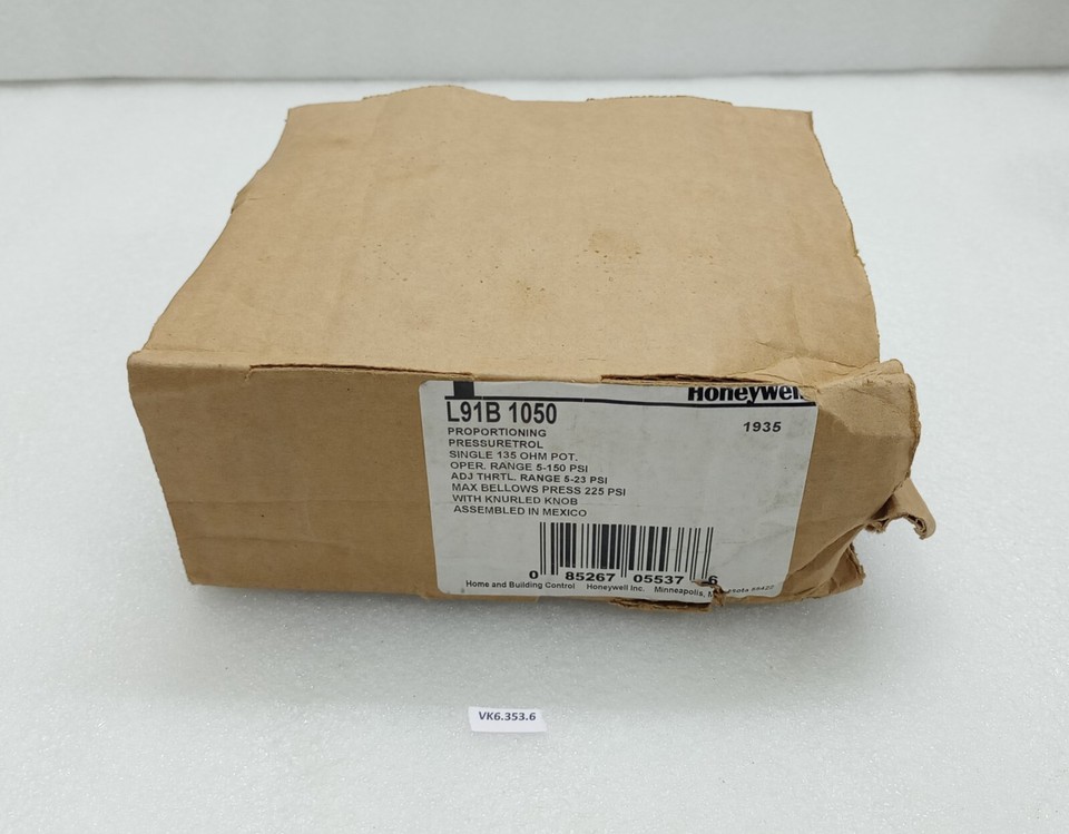 Honeywell L91B1050 Gas Pressure Switch Honeywell L91B 1050 Oprtg range ...