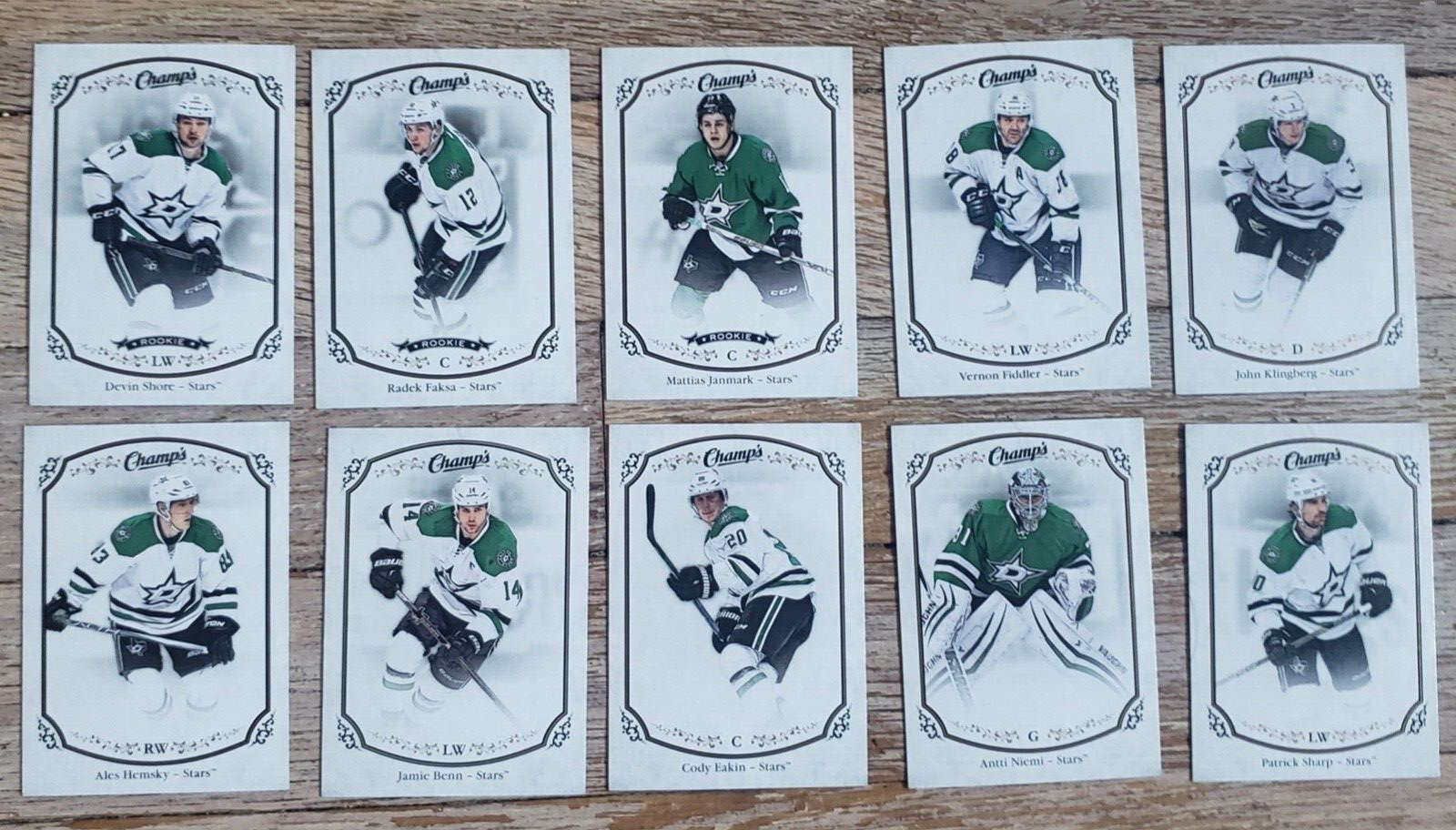 2015-16 UD Champ's Dallas Stars 10 Hockey Card lot-Base, 3 Rookie cards ...