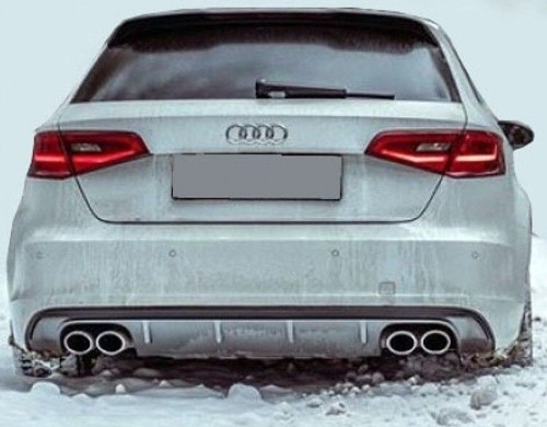 S3 Style Rear Bumper Sport Diffuser for Audi A3 8V 12-16 Sportback ...