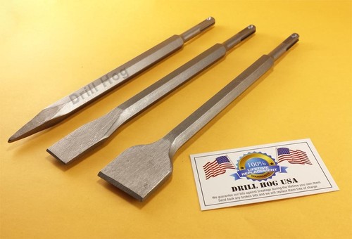 3 Pc SDS Chisel Bit For Chipping Hammer Drill Chisel SDS+ Warranty ...