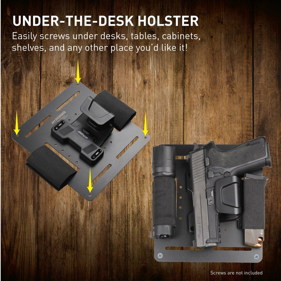 Tactical Bedside Holster w/ Magnetic Gun Mount: Safety Trigger Guard ...