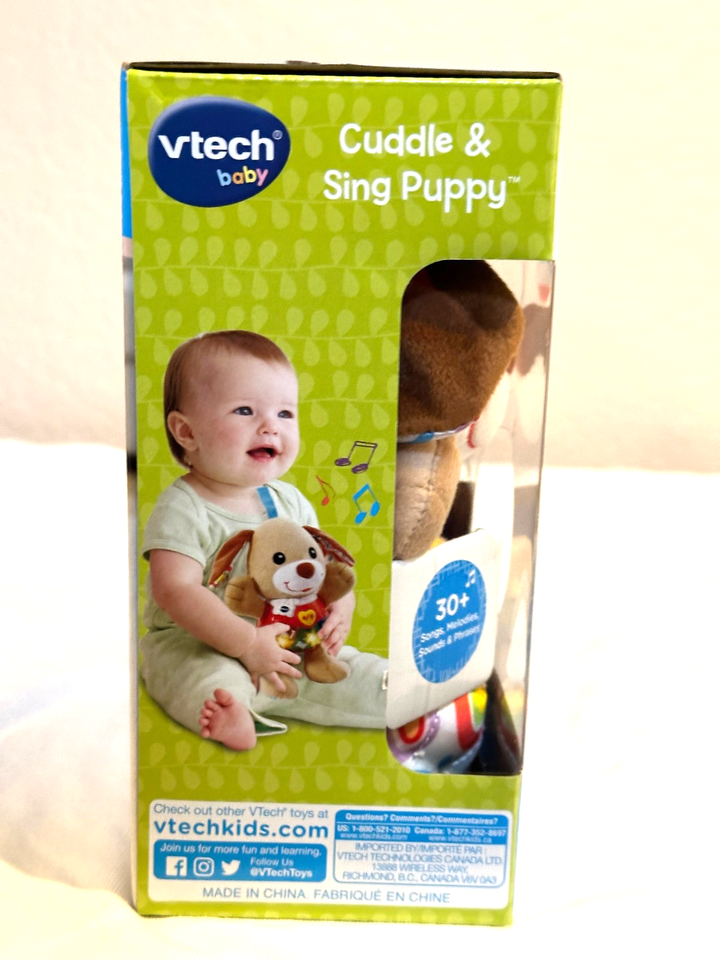 CUDDLE & SING PUPPY VTECH TEACHES FIRST WORDS 3+ MONTHS NEW IN BOX NIB ...